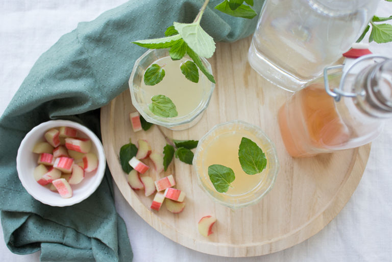 Selbstgemachte Rhabarberlimo -mit wenig Zucker – Dinner4Friends